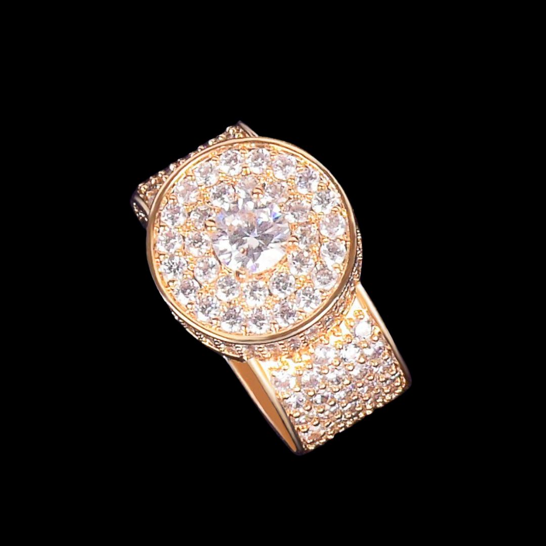 Tennis Cut Round Iced Out Diamond Ring – Icey Pyramid